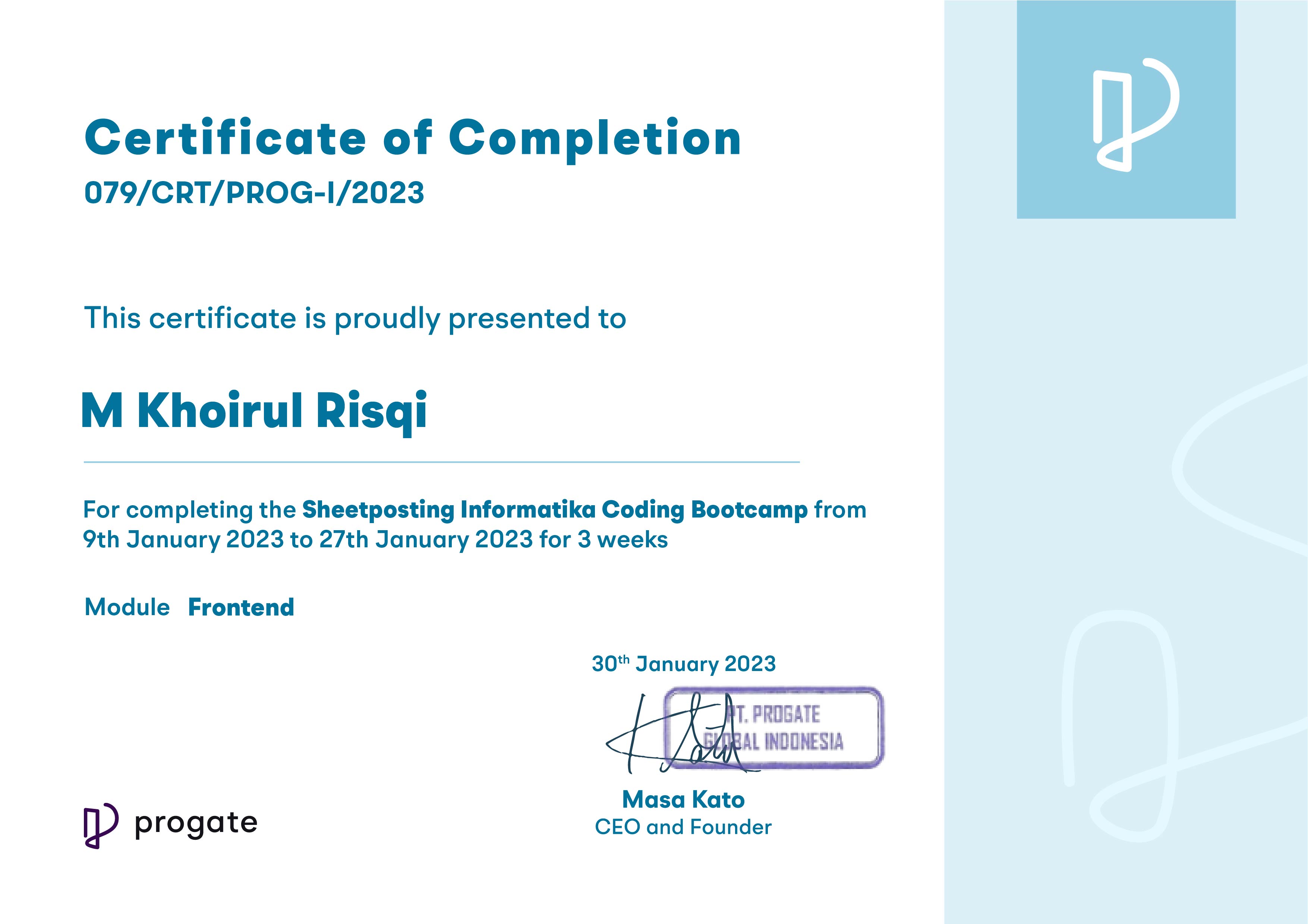 Portfolio | M Khoirul Risqi